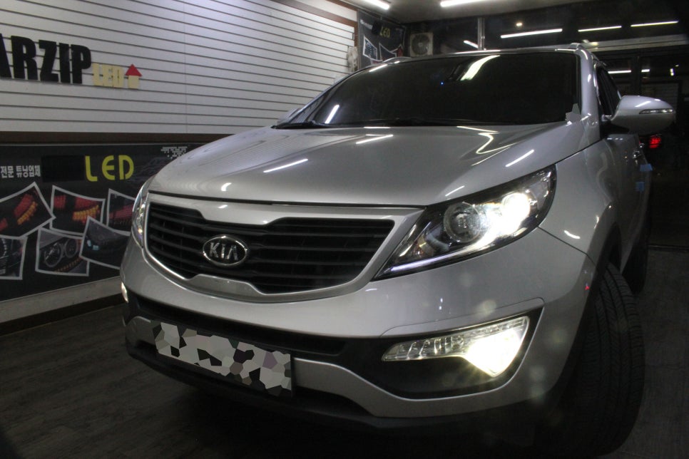 스포티지 R 전조등 Hid 6000k 화이트 안개등 Led 파워타입 교체 Carzip 카집 네이버 블로그