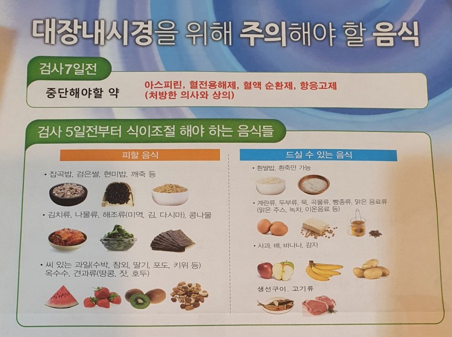 정보 생애 첫 대장내시경 대장내시경 전 음식 《주의사항 및 참고사항》 식단 공유 네이버 블로그