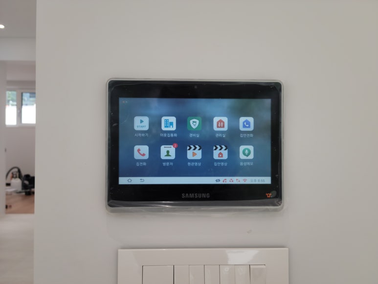 #신축단독주택삼성월패드설치/시흥 능곡동에 위치한 신축단독주택에 삼성월패드 SHP-HB700과 삼성서브폰 SHT-3727EM에 도어록 무선연동 문열림으로 시공. : 네이버 블로그