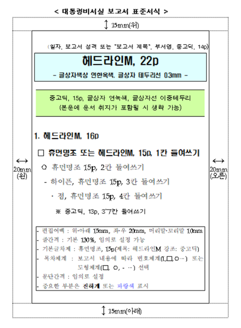 공공기관 보고서 한글보고서 기본 표준 양식 네이버 블로그