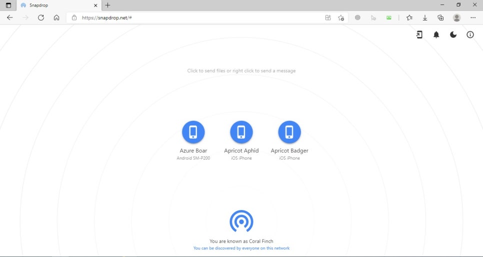 [snapdrop] 스마트폰과 태블릿, 컴퓨터로 사진, 영상등 파일을 손쉽게 전송할수 있는 사이트 스냅드롭 : 네이버 블로그