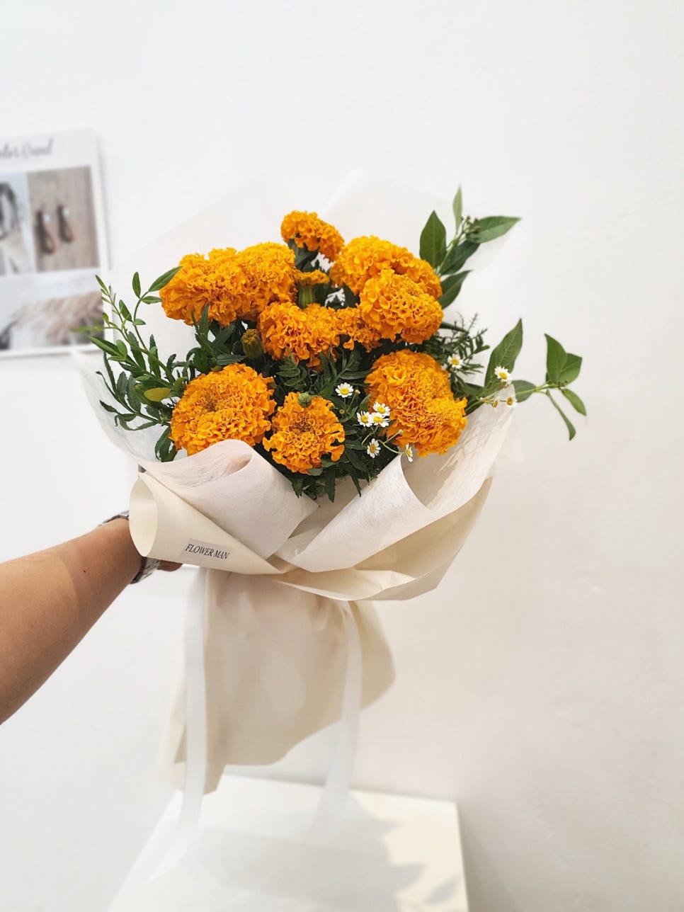 역곡꽃집 시흥 중동꽃배달 여름꽃 향이 너무 좋고 꽃말이 좋은 메리골드꽃다발 네이버 블로그