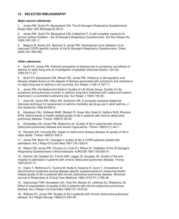 SGRQ (St. George's Respiratory Questionnaire) : 네이버 블로그