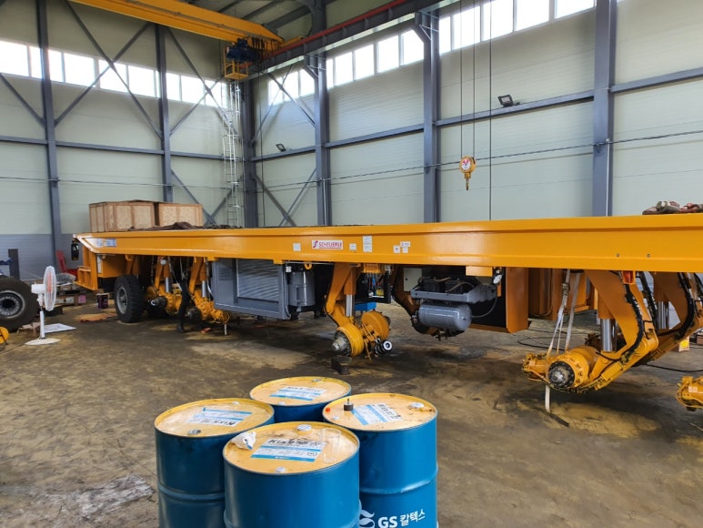 트랜스포트 자동그리스공급작업&베카&BEKA&PICO펌프&피코펌프&중공업트랜스포터&중장비윤활&중장비자동그리스&중장비자동구리스주입기 ...