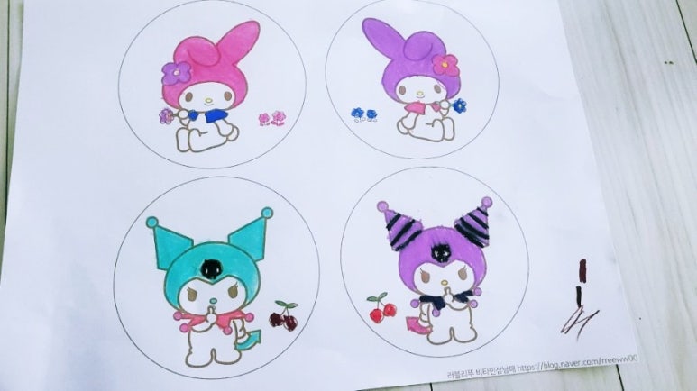 쿠로미 말랑이 랜덤 박스 만들기 무료 도안 마이멜로디 폼폼푸린 시나모롤 리틀트윈스타 네이버 블로그