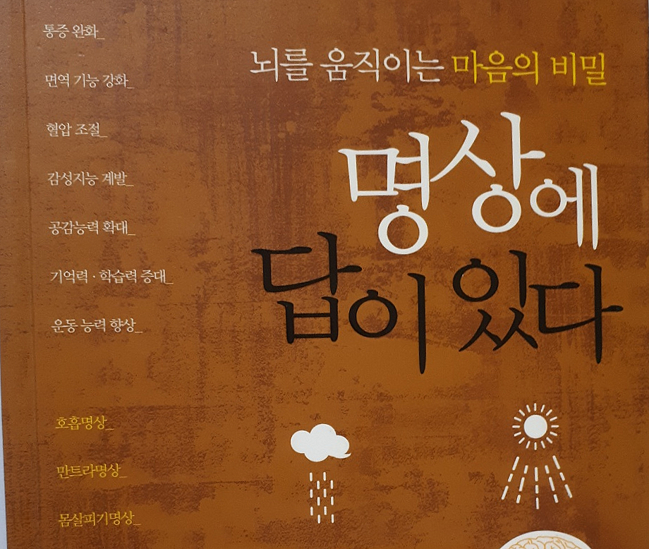 명상에 답이 있다 뇌를 움직이는 마음의 비밀 네이버 블로그