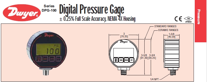 디지털압력계/DPG-100/Digital Pressure Gauge/ Dwyer압력계/DPG-000 DPG-102 DPG-103 ...