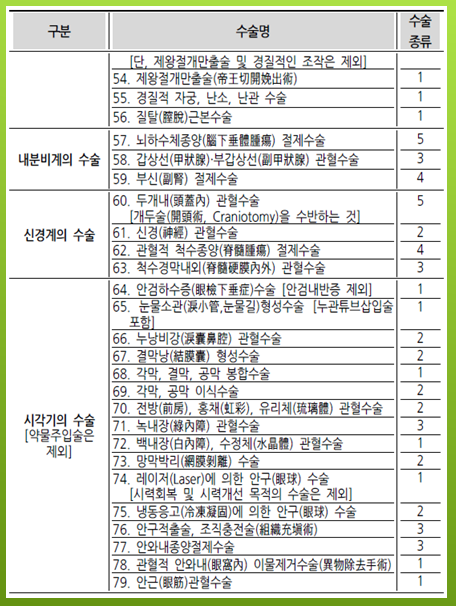 질병수술비 1~5종수술비 어떤 수술항목들이 해당될까요 정확히 알려드려요 네이버 블로그