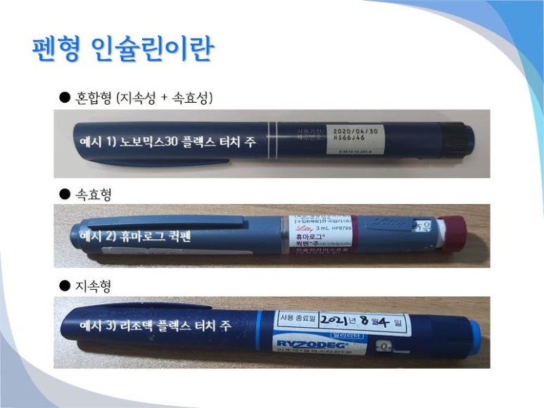 펜형인슐린 구조와 기본정보 종류 네이버 블로그