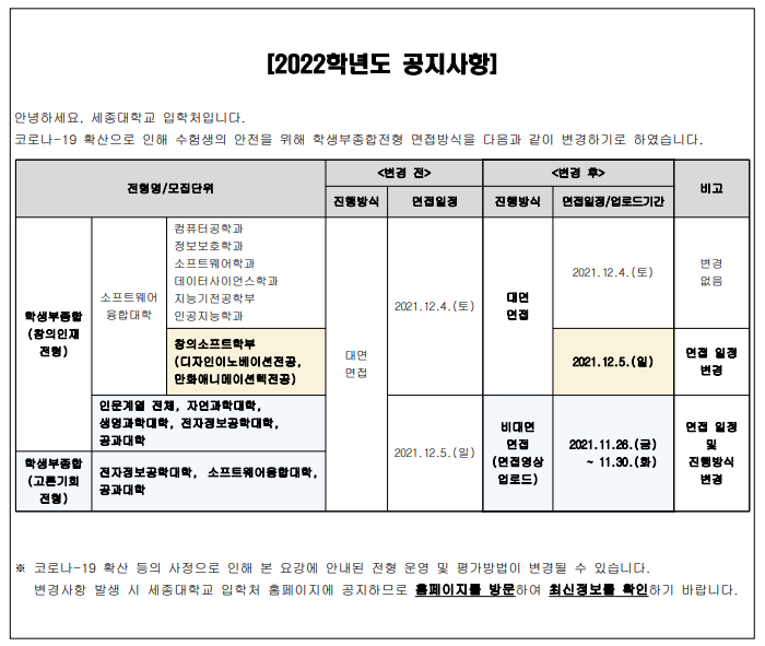 세종대 비대면 면접 면접 컨설팅 신청 방법 네이버 블로그