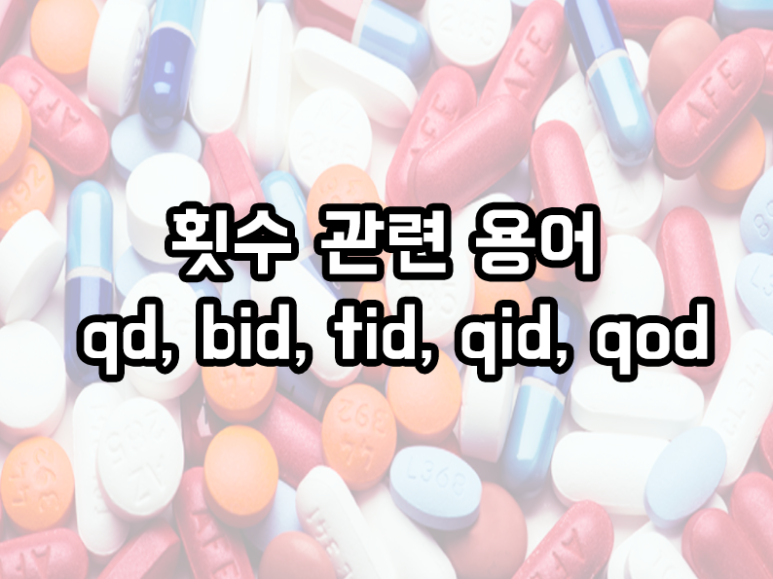 의학용어 qd, bid, tid, qid, qod, hs, ac, pc :: 투약 용어 : 네이버 블로그