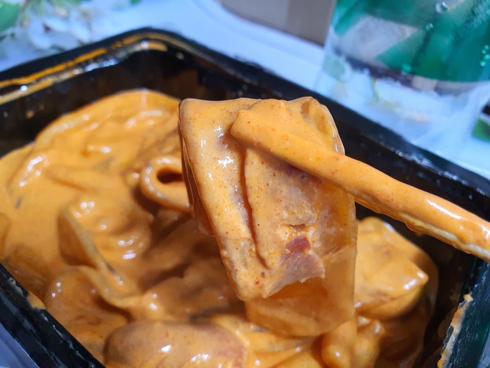 배떡 로제떡볶이 맵기 단계 꿀팁 누들밀떡 중국당면 추가 필수 네이버 블로그