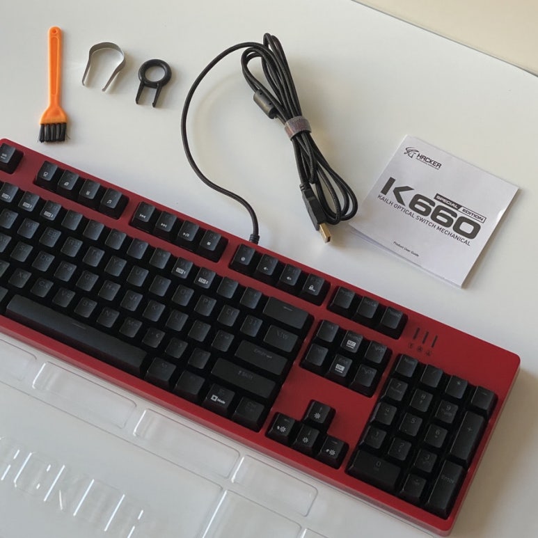 [키보드]앱코 해커 K660 레인보우 LED 키보드, 레드색상 : 네이버 블로그