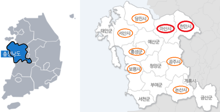 전국 인구 분석 2 대전 인구수 세종시 충청남도 충청북도 충남 충북 충청도 지도 세대수 행정구역 네이버 블로그