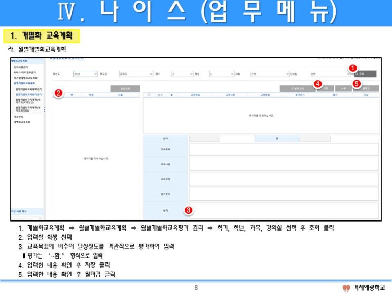 특수학교 담임 ☞ 3월 나이스neis 업무메뉴 관련 내용개별화교육계획 학적 네이버 블로그