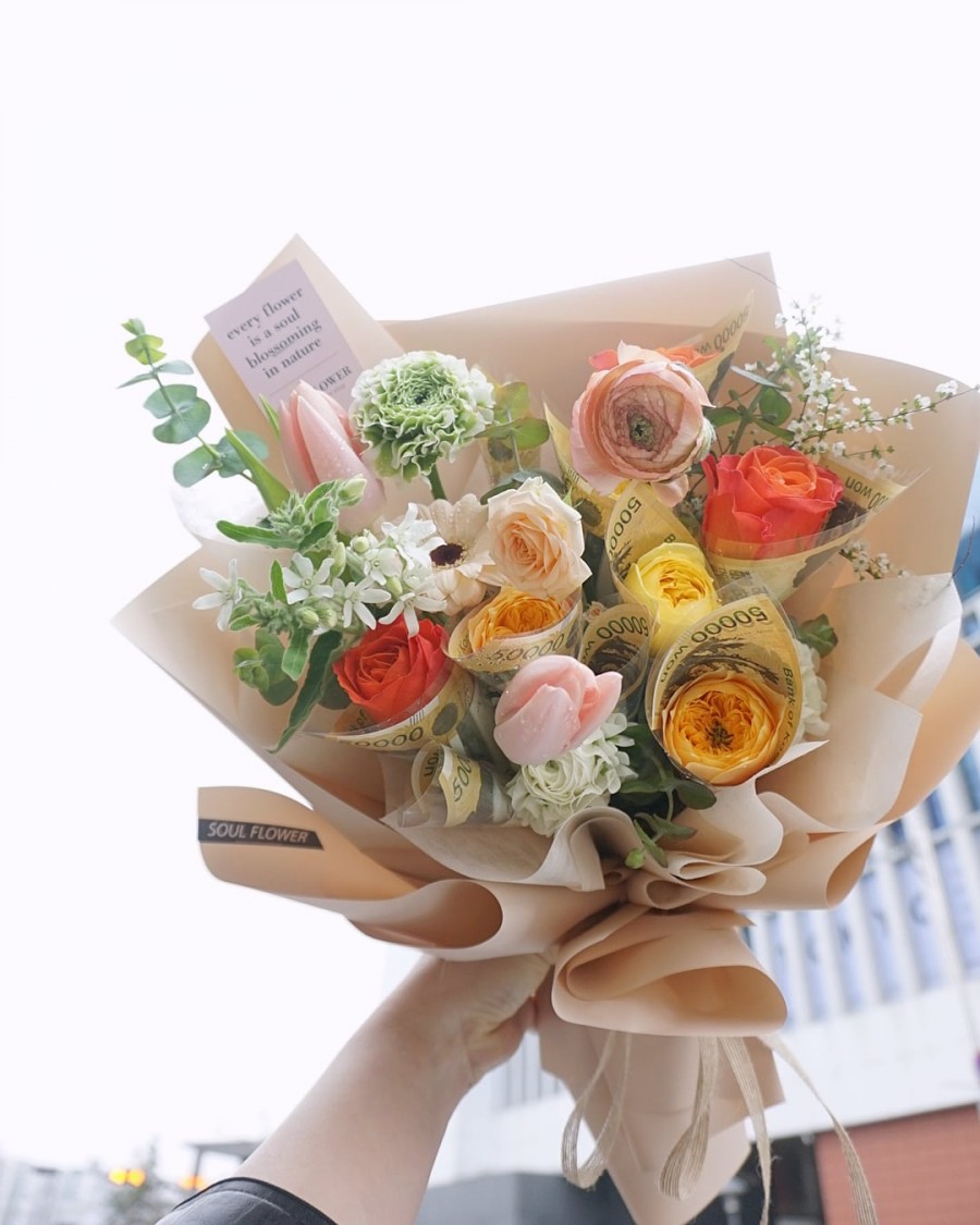대형꽃다발 톤온톤꽃다발아산꽃집 소울플라워 네이버 블로그