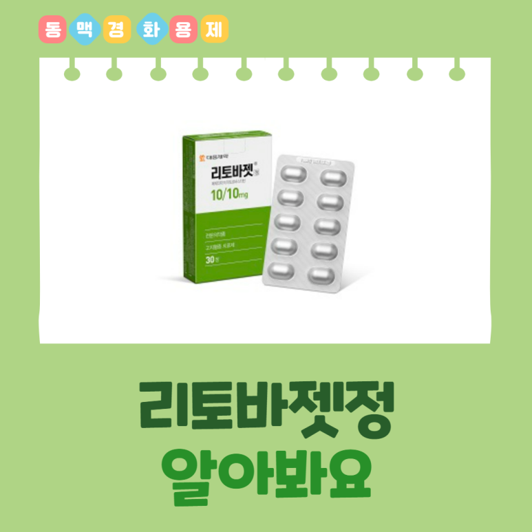 리토바젯정 효능효과 복용법 먹는법 주의사항 부작용 알아봐요 네이버 블로그