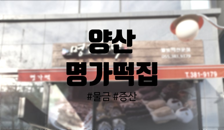 양산 물금 추천 떡집 내돈내산단체주문떡 네이버 블로그