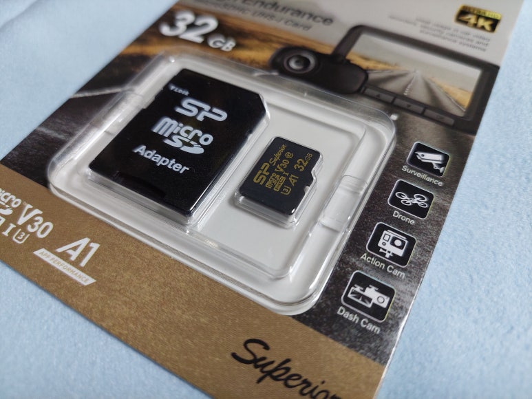 블랙박스, 네비게이션 SD 카드 추천 - 실리콘파워 SP Golden Superior 32GB Micro SD Card ...