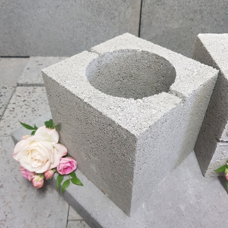 육사모래 사용한 디자인 큐브블럭 예쁜 담장블록 Sq블럭 네이버 블로그