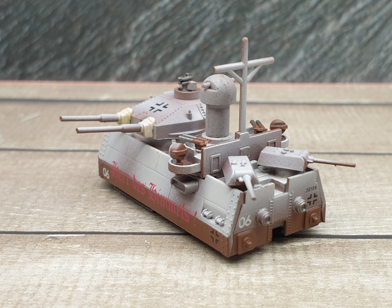 TAKARA POPY FANTASTIC WEAPON 1/700 P 1000 RATTE LANDREUZER WINTER TANK ...