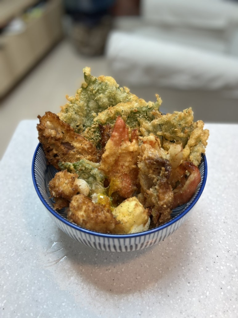 #요리 텐동 간만에 튀겼어요 차돌박이 텐동 들어는 보셨나요? 혼자 먹기 아까운 맛 : 네이버 블로그