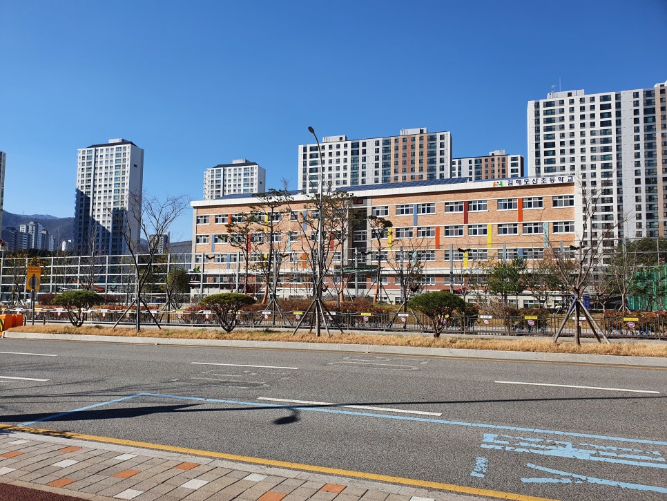 김해 모산 초등학교 외부 투명 방음벽 버드세이버 조류충돌 방지 필름 시공 작업 진행 네이버 블로그