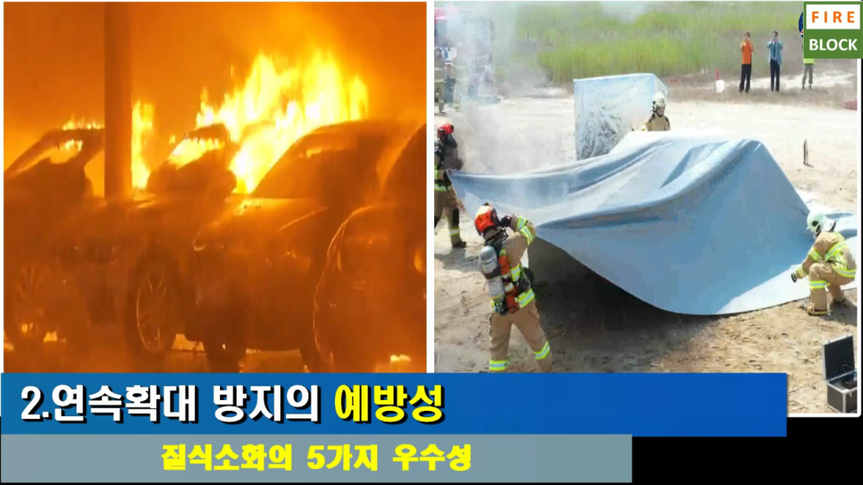 전기차 화재진압방법 비교와 질식소화덮개의 필요성 네이버 블로그