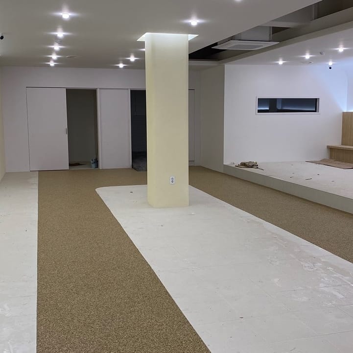 콩자갈바닥 시공 Ak베이지 타입 광진구 카페바닥인테리어 20평 창업인테리어 콩자갈시공 후기 노블콘 네이버 블로그