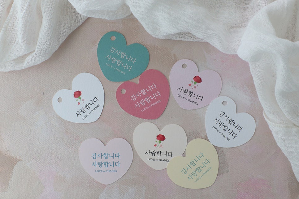 하트택제작 캔들택 꽃집스티커 캔들스티커 케이크택 플라워샵명함 택제작 꽃집택제작 케이크픽 상품택 의류택제작