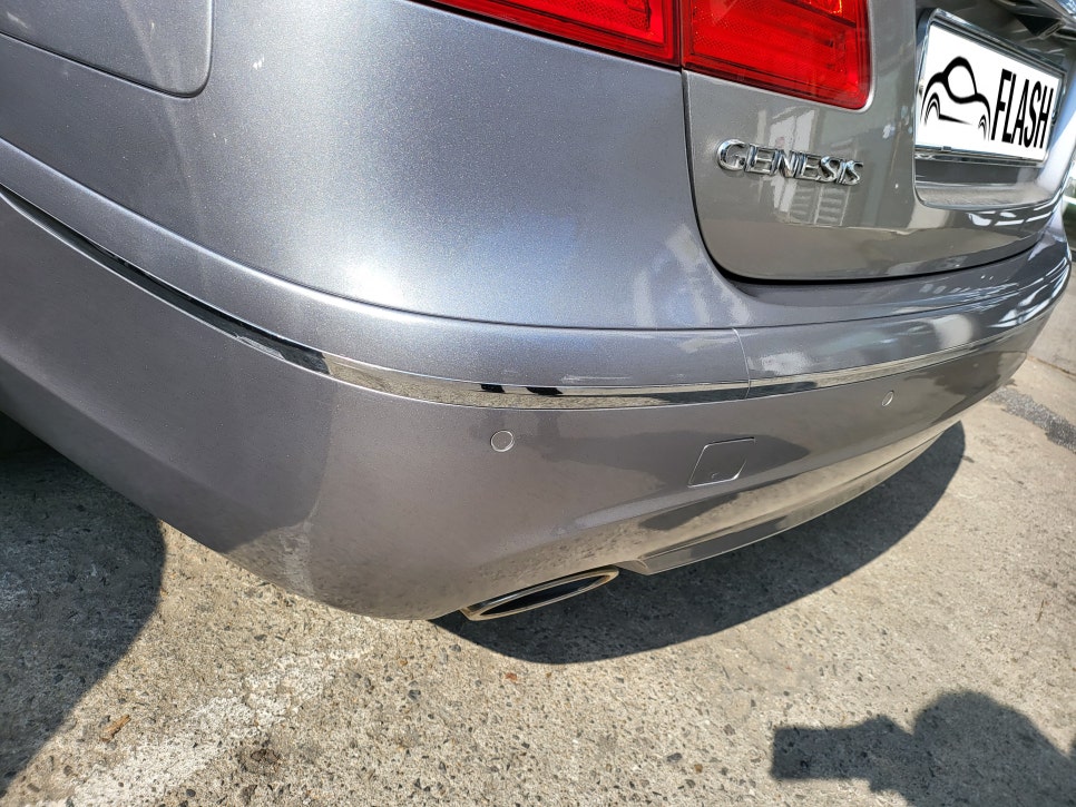 부천판금도색~!! 제네시스 BH330 뒷범퍼 스크레치&찍힘 완벽복원. : 네이버 블로그