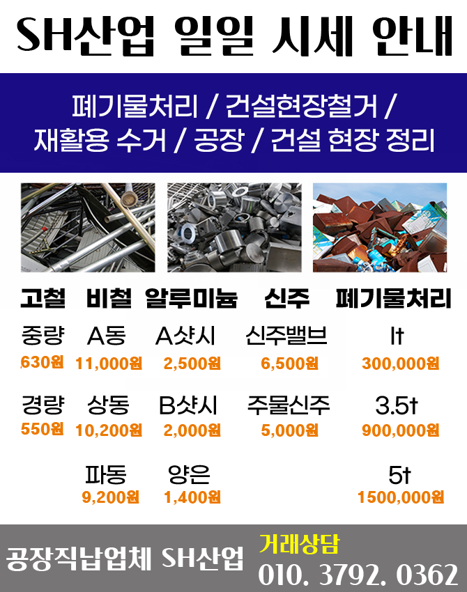 2022년 6월 16일 칠곡고물상 고철 가격 매입 구리 시세 칠곡폐기물처리 네이버 블로그