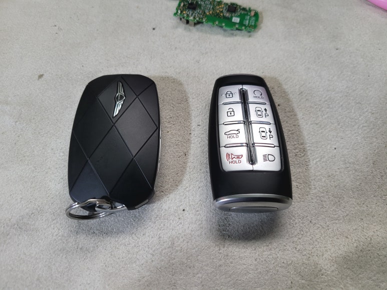 GV60키 개조이식 - 제네시스G80 RG3 스마트키 기판이식 개조 : 네이버 블로그