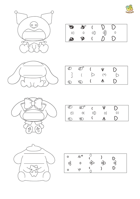 얼굴 표정이 바뀌는!! 산리오 페이스 피규어 만들기 DIY Sanrio face figure that changes facial ...