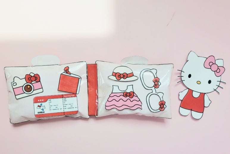 산리오 키티 여행 가방 스퀴시북 만들기 무료 도안 Diy 네이버 블로그