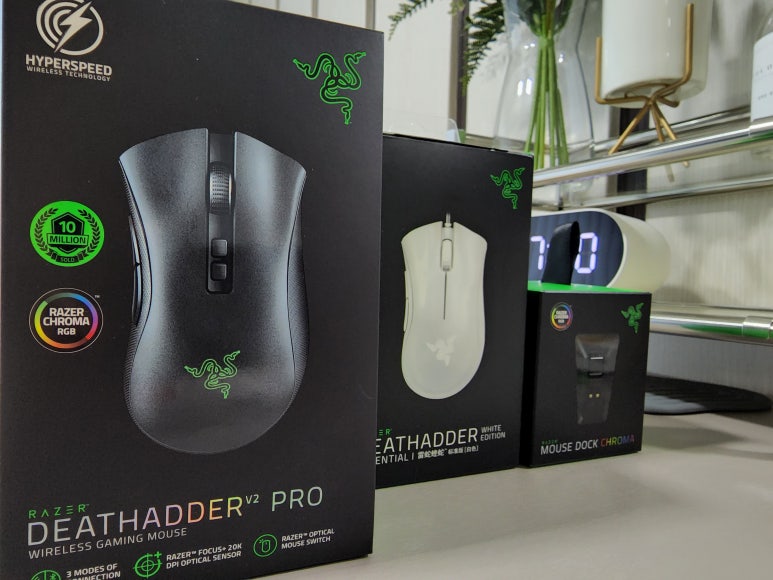 내돈 내산 Razer Deathadder V2 Pro Essensial White 레이저 데스에더 V2 프로 데스에더