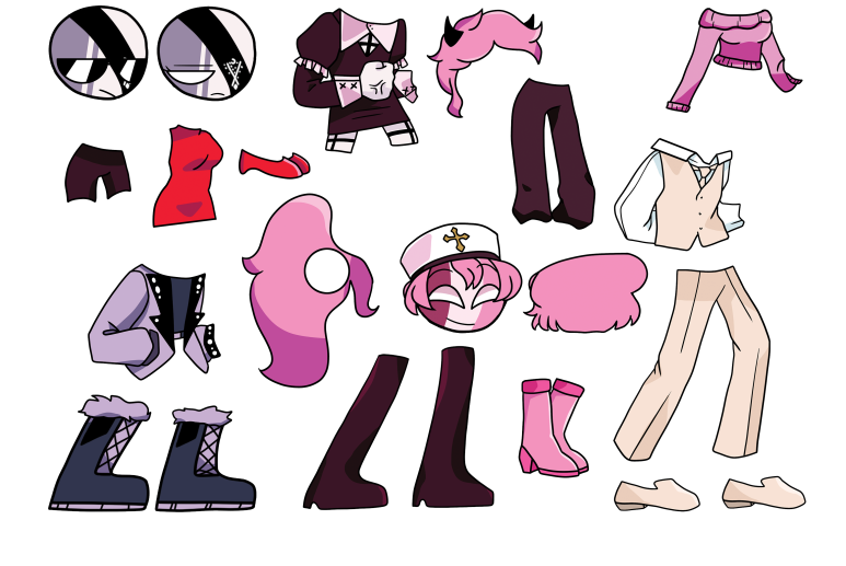 프나펑 종이인형집 무료도안/사르브 룩북 수정본입니다 : 네이버 블로그