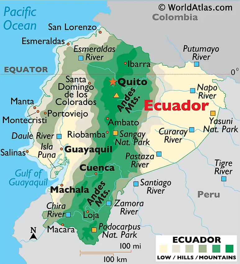 에콰도르 지도 행정구역, 지형, 지질, 교통,수도 키토 : 네이버 블로그