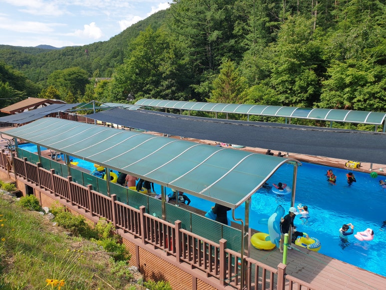 충북 충북 알프스 자연휴양림 숲속의집 3동 여름수영장튜브 바람 물놀이 바베큐 네이버 블로그