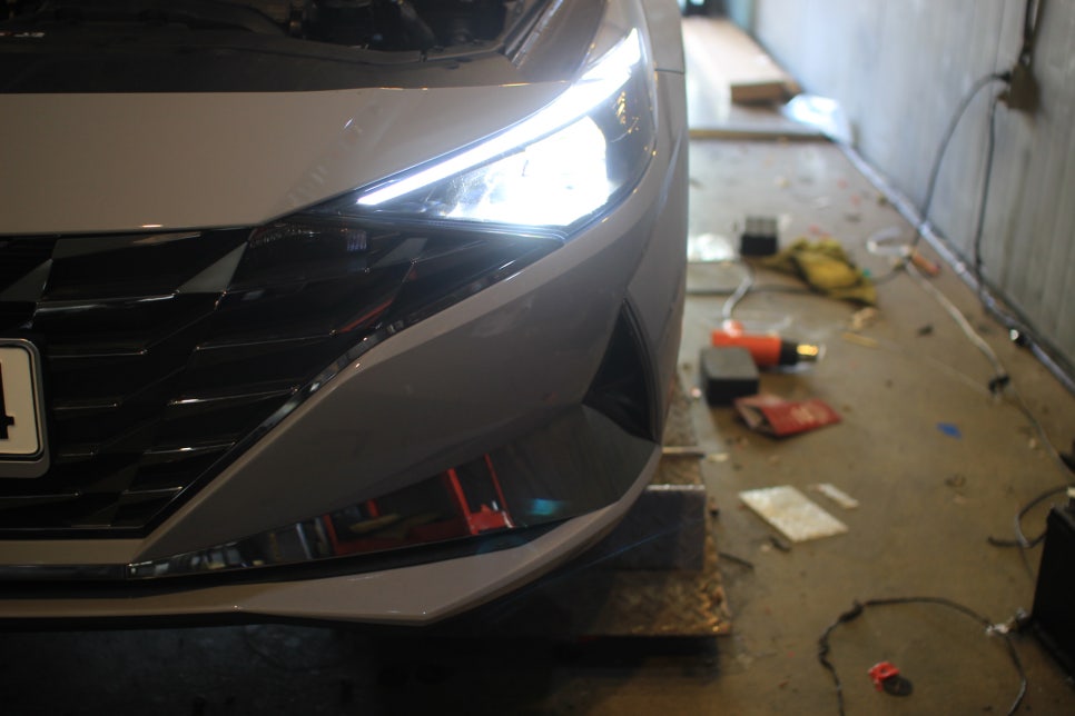 아반떼 신형 cn7 할로겐 전조등 LED 합법 전조등 의정부 브라비오 대리점 시공하기 : 네이버 블로그