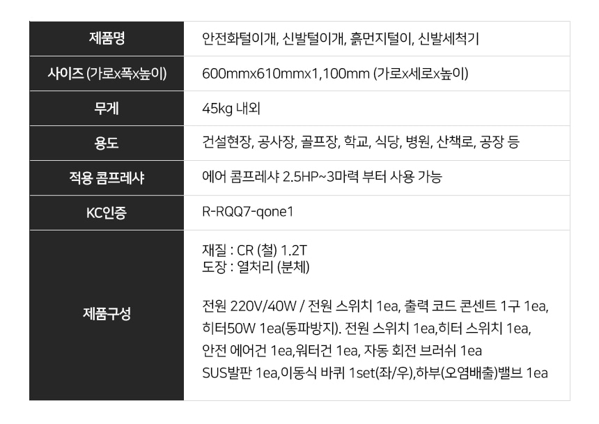 큐원에코텍 안전화 털이개 Q5 15 Kc인증제품신발털이개흙먼지털이개신발세척기 네이버 블로그