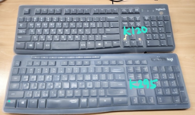 사무용품 필수템 키보드 추천 "로지텍키보드" K295 무소음 무선 키보드 vs K120 USB 유선 키보드 : 네이버 블로그