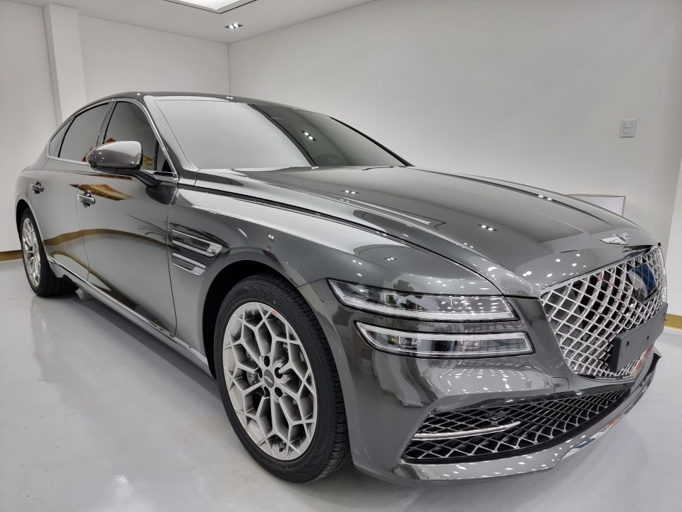 [대구 수성구 제네시스 전문시공점 탑플레이스] G80 마칼루 그레이&블랙 모노톤 루마버텍스 900/700&아다마스 그래핀 유리막 코팅/수성 가죽 코팅 풀~ 신차패키지 ...