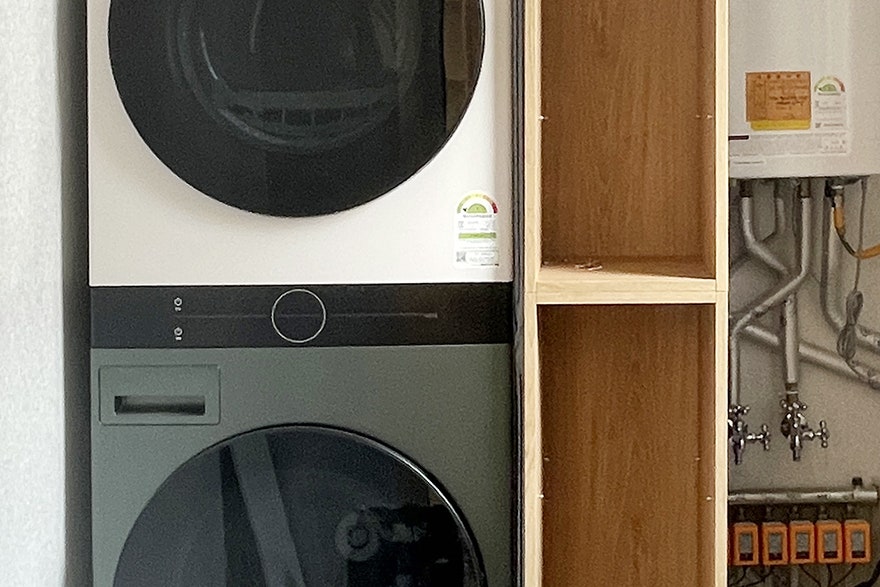 [온라인 집들이] 세탁실 인테리어 선반 수납장 시공으로 정리한 런드리룸 : 네이버 블로그