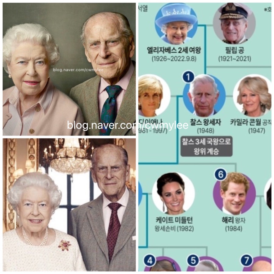엘리자베스 2세 영국 여왕 남편 필립공 프로필 ⭕️카밀라 파커볼스 사망 원인 서거 가계도 찰스 왕세자 3세 찰스 윈저 학력 필립