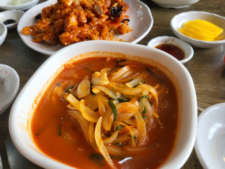 보령 중국집 차우차우 짬뽕 짬뽕과 매콤 탕수육 내 돈 내산 리뷰 네이버 블로그