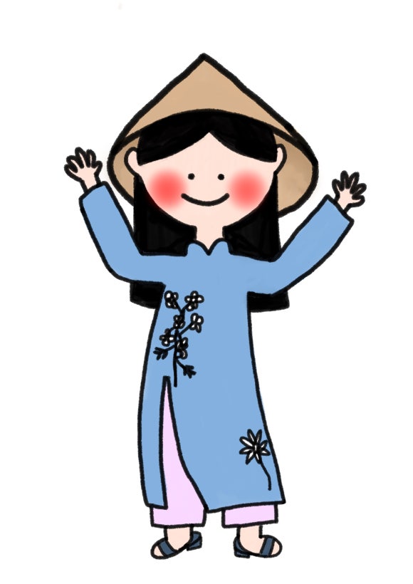 [유아교육자료]세계 여러나라 전통의상 도안 (베트남) : 네이버 블로그