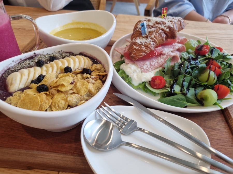 배곧 브런치맛집 아메리칸트레이 샐러드 샌드위치 다이어트 건강식 네이버 블로그