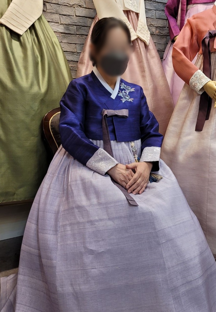 수직 본견실크 소재 신랑어머니 혼주한복 디자인 네이버 블로그