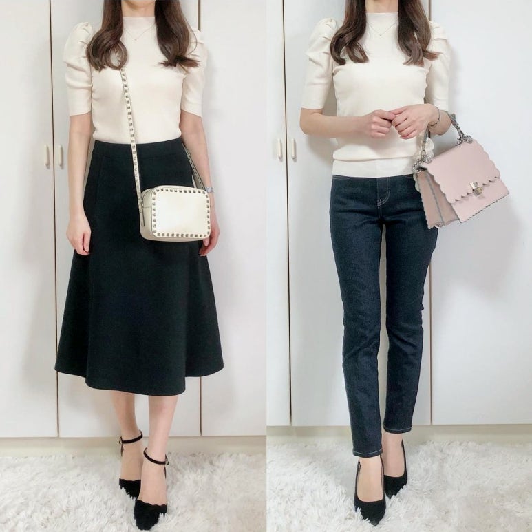 검정 치마 코디 가을 만능 옷 검은색 스커트│40대 50대 중년 여성 데일리룩 네이버 블로그